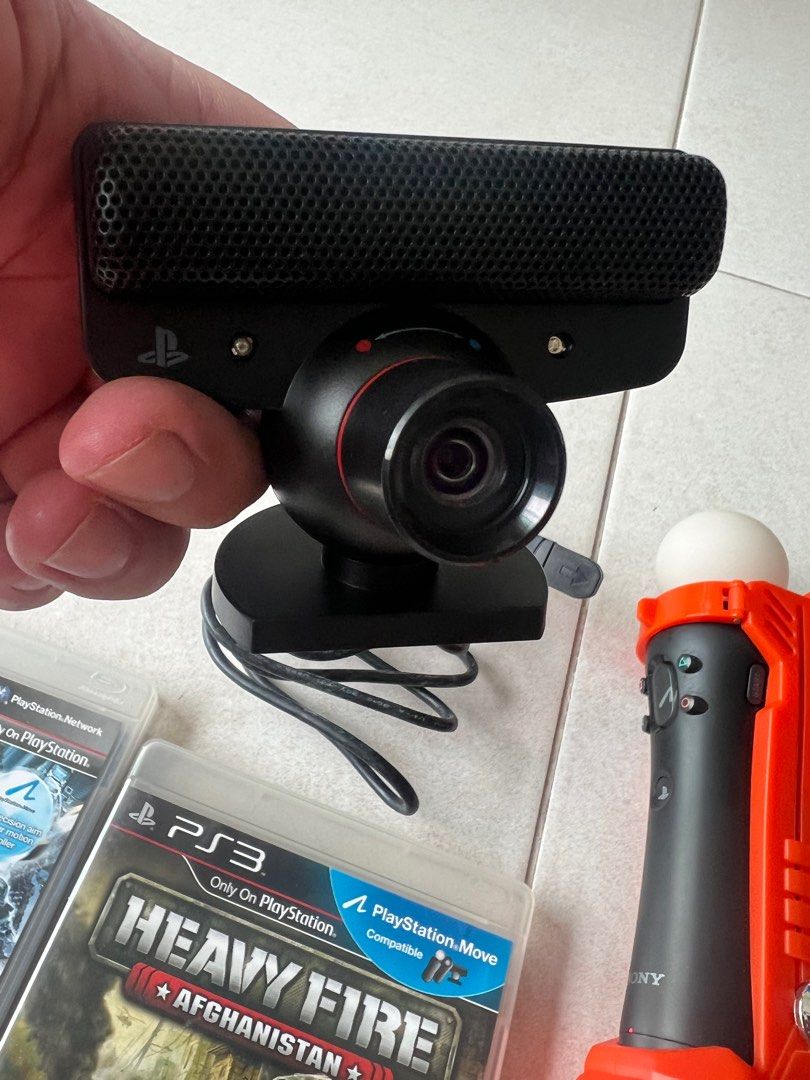 PS3 Motion Controller & PS3 Camera eye and games Time Crisis and Heavy ...