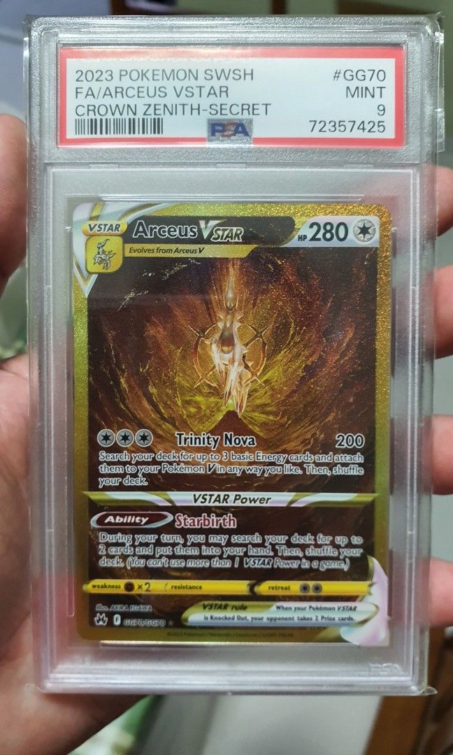 PSA 9 Arceus Vstar Gold Secret Full art Crown Zenith (Pokemon cards/TCG ...
