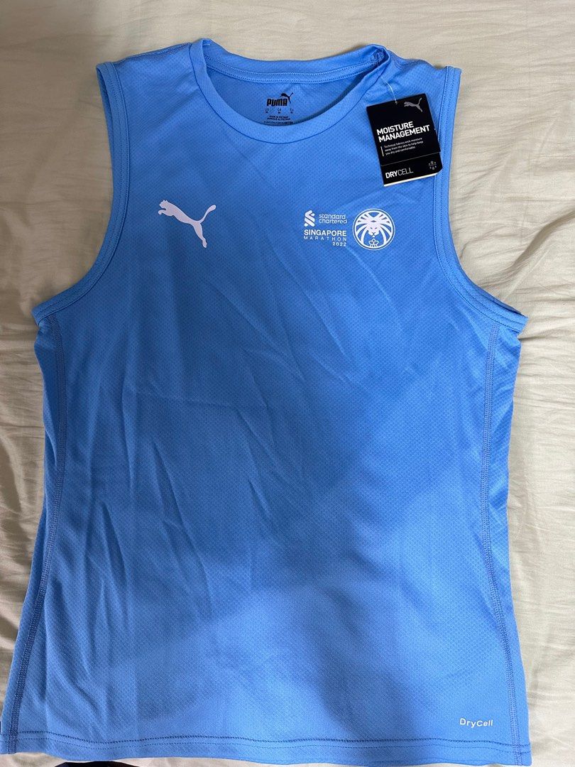 Puma light blue Running Singlet for Men (M size), Men's Fashion ...