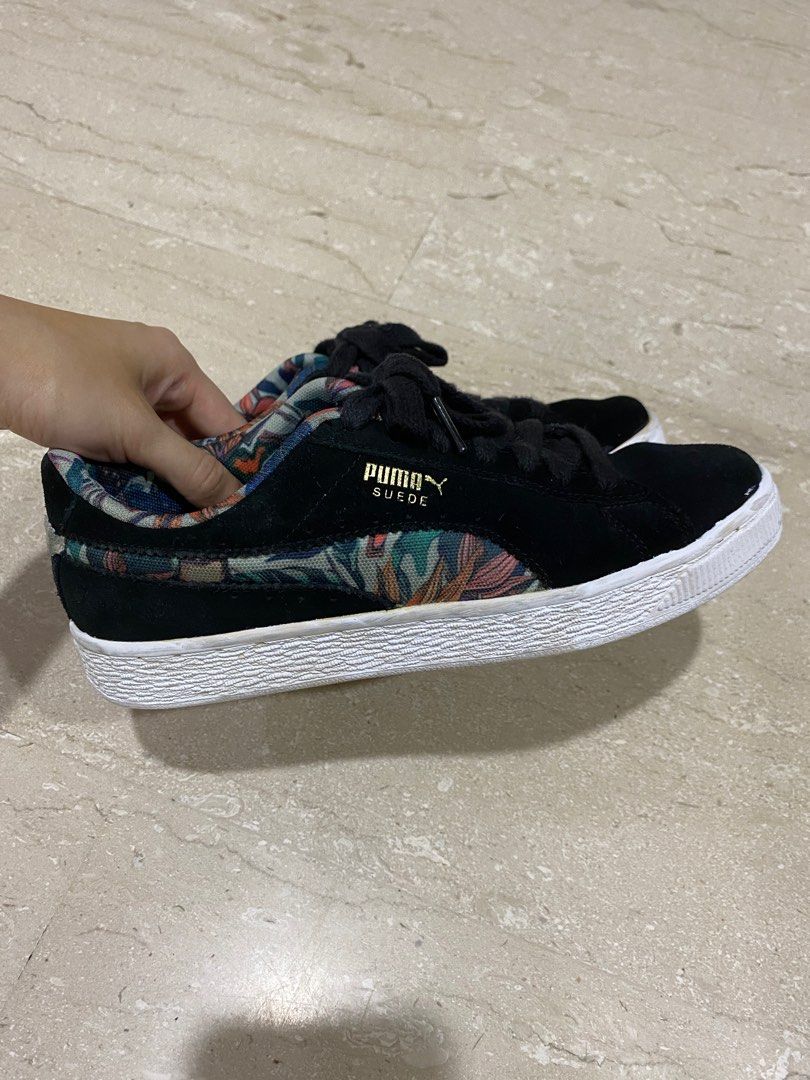PUMA Suede Garden Floral, Women's Fashion, Footwear, Sneakers on Carousell