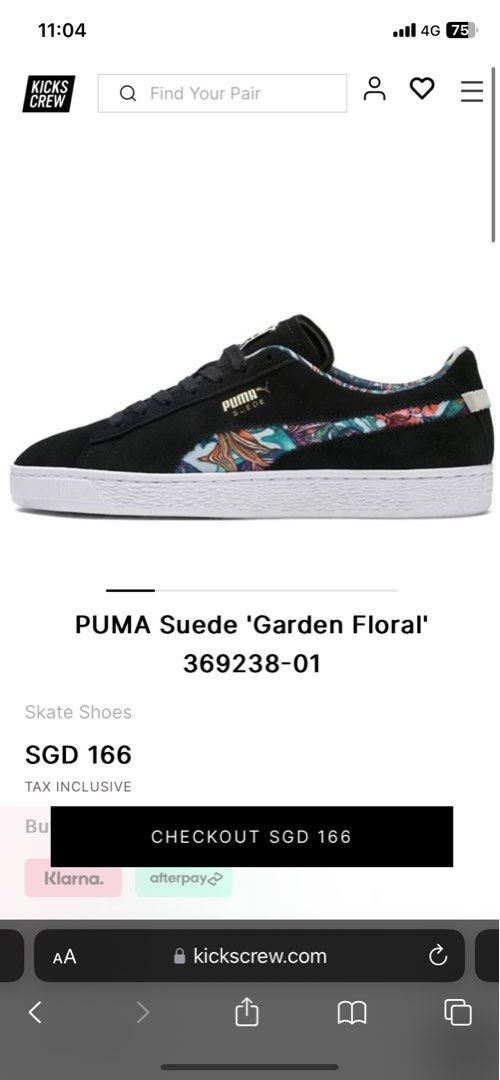 PUMA Suede Garden Floral, Women's Fashion, Footwear, Sneakers on Carousell