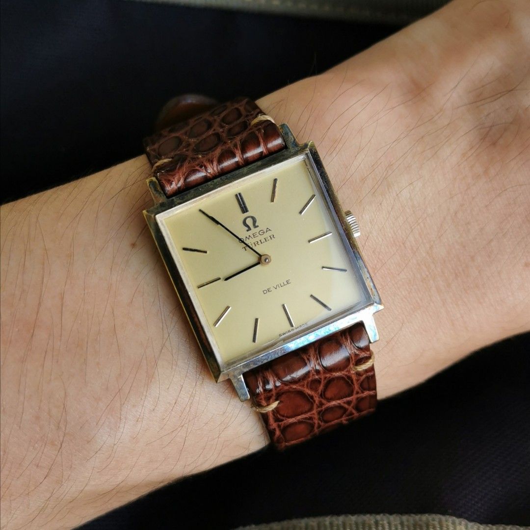 Rare Omega Square Tank Turler Signature cal 620, Luxury, Watches on ...