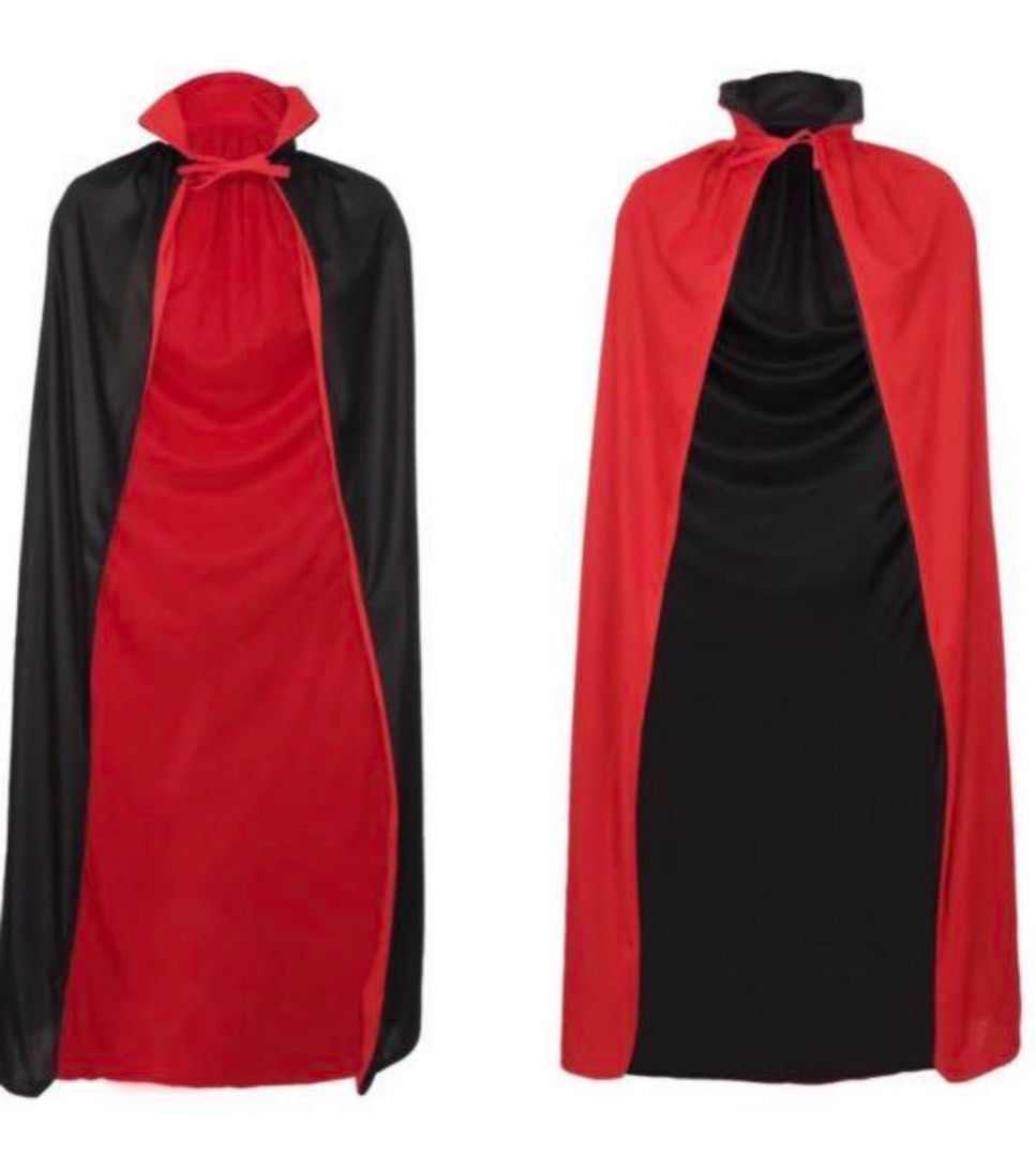 Ready stock Black red vampire Dracula cape Halloween costume/ Vampire ...