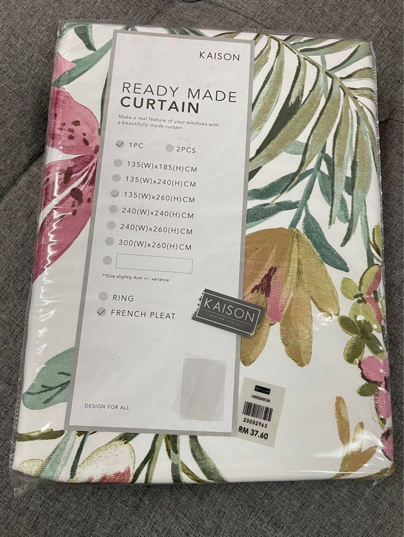 ReadyMade Curtain Kaison, Furniture & Home Living, Home Decor, Curtains & Blinds on Carousell