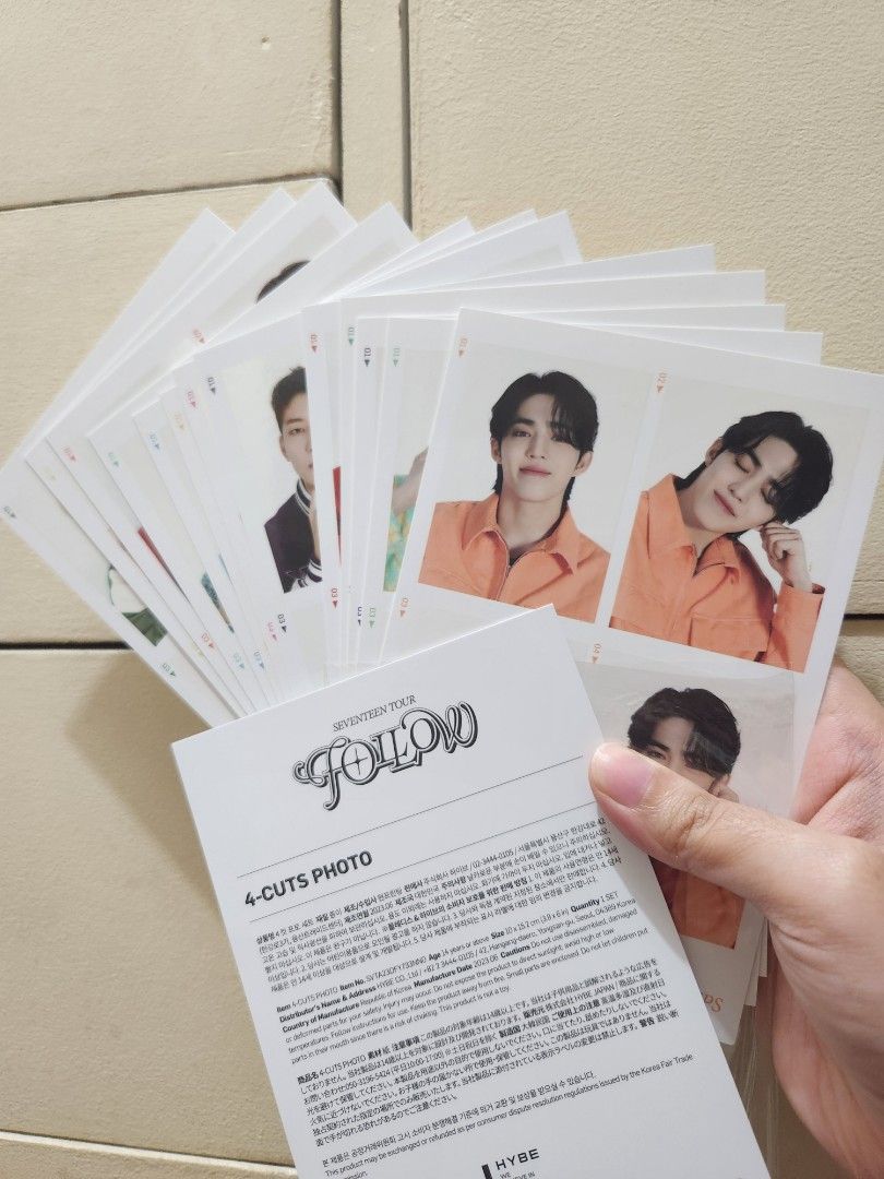 SEVENTEEN SVT Follow 4 Cuts Photo official and onhand, Hobbies & Toys ...