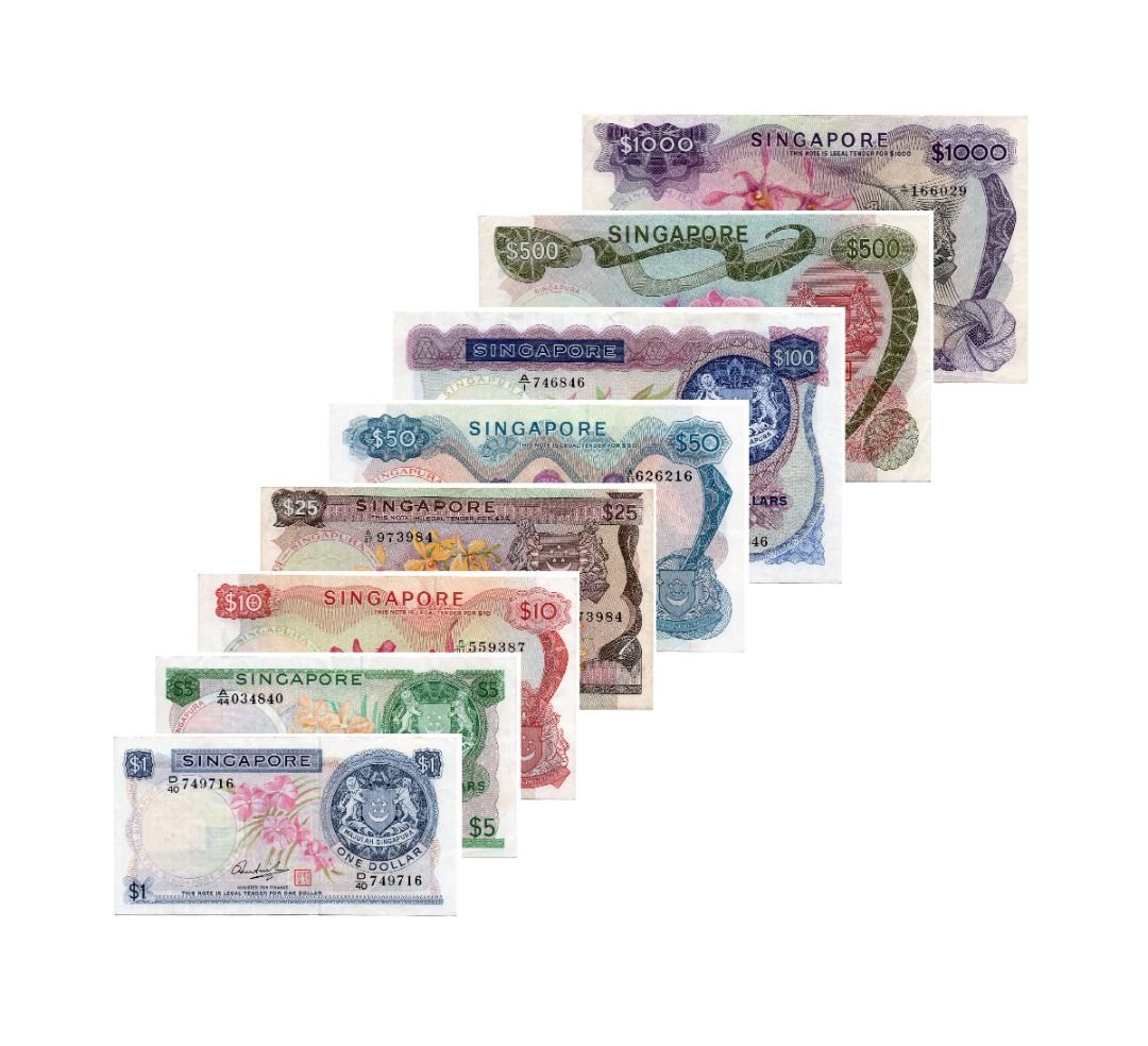 Singapore Orchid Series Banknotes $1 - $1000 Set, Hobbies & Toys ...