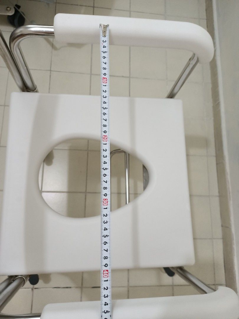 Stainless Steel Commode Chair with wheels and foot rest, Health ...