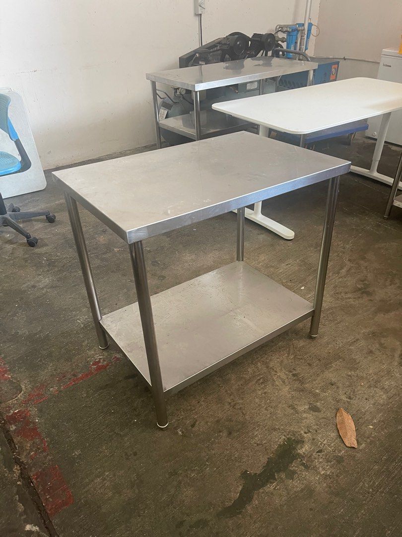 Stainless steel table, Furniture & Home Living, Furniture, Tables ...