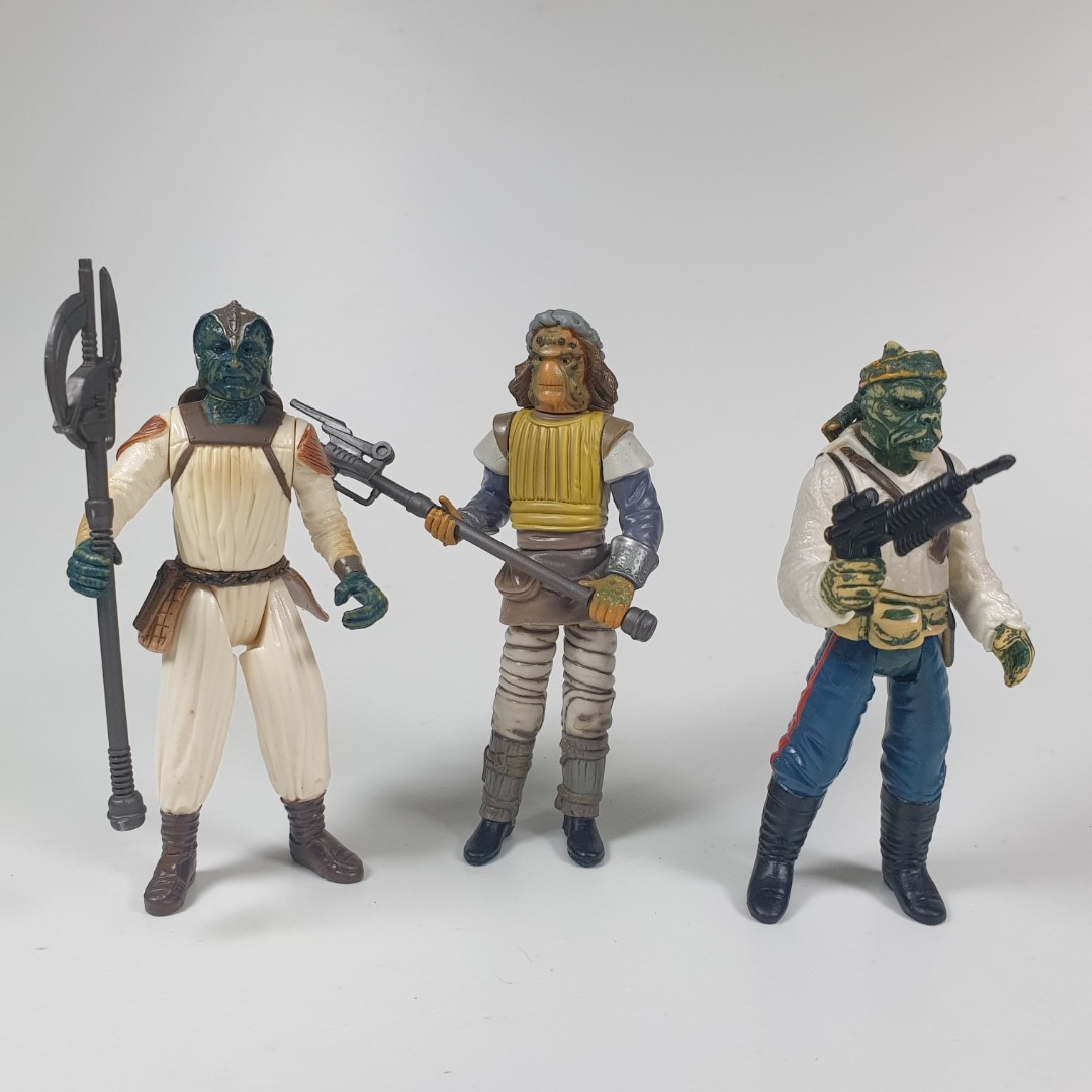 Star Wars POTF Jabba's Skiff Guards Set Klaatu Barada Nikto 3.75 ...