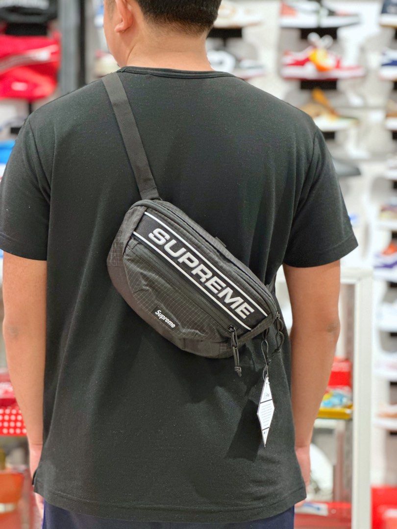Supreme FW23 Logo waist bag, Men's Fashion, Bags, Sling Bags on Carousell
