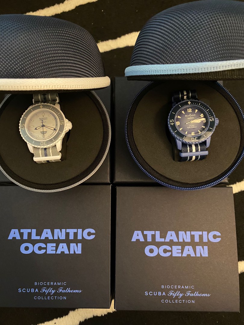 Swatch x Blancpain Bioceramic Scuba Fifty Fathoms (Atlantic Ocean), Men ...