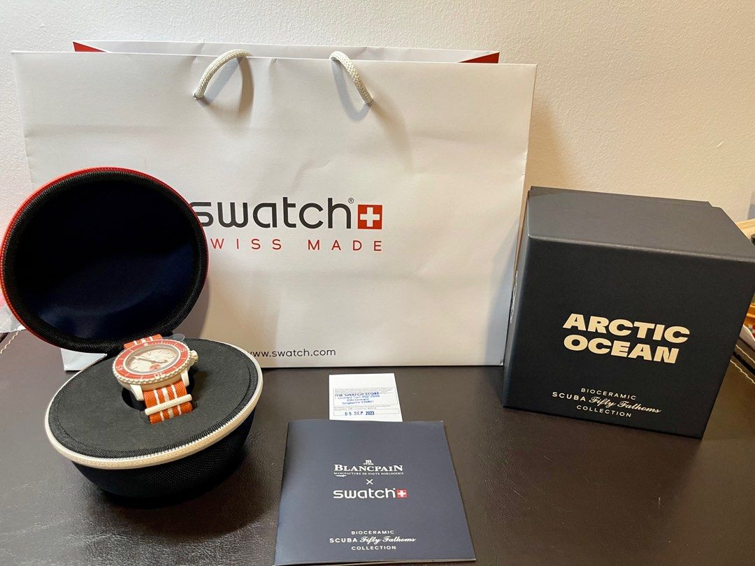 Swatch x Blancpain Arctic Ocean, Luxury, Watches on Carousell