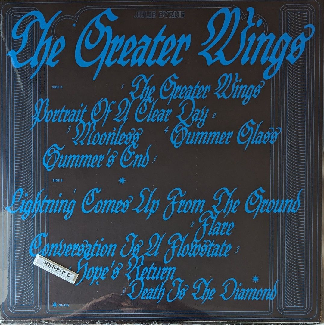 The Greater Wings - Julie Byrne (blue vinyl), 興趣及遊戲, 音樂、樂器 & 配件, 音樂與媒體 ...