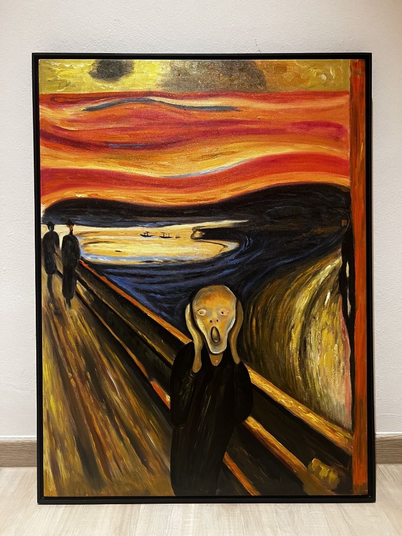 The Scream Oil Painting by Edvard Munch (80 cm x 60cm) with Floater ...
