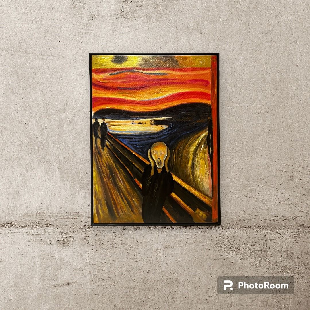 The Scream Oil Painting by Edvard Munch (80 cm x 60cm) with Floater ...