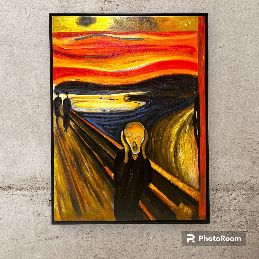 The Scream Oil Painting by Edvard Munch (80 cm x 60cm) with Floater ...