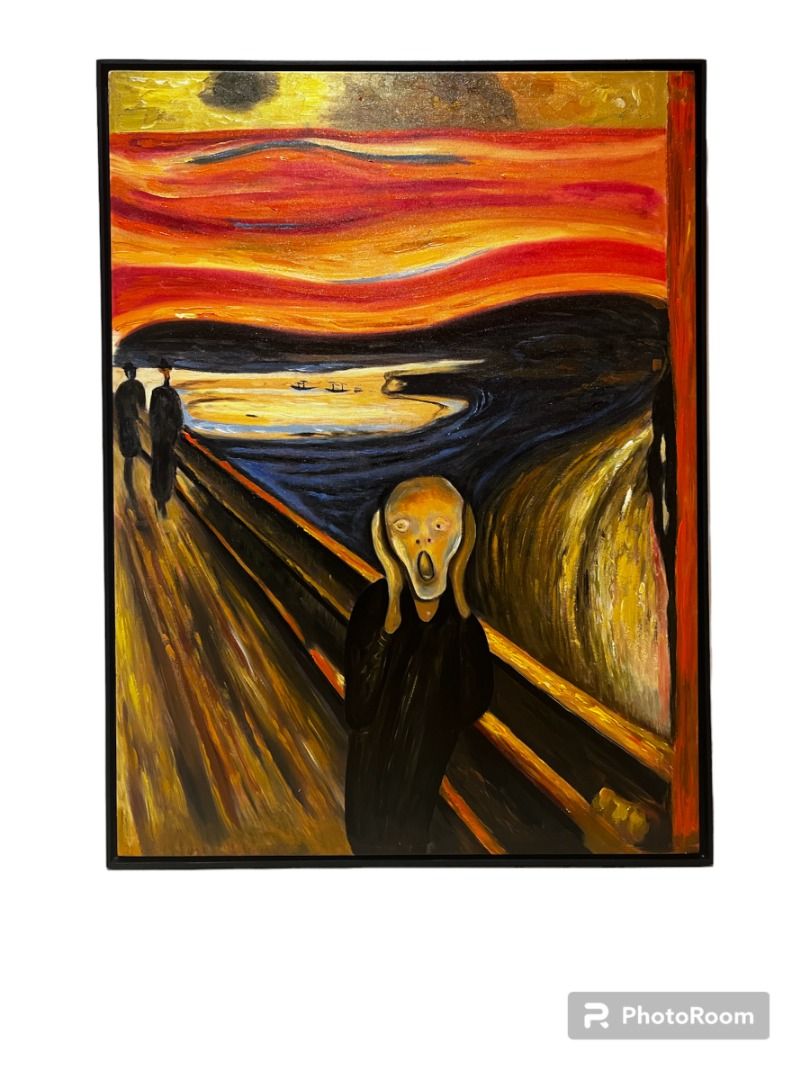 The Scream Oil Painting by Edvard Munch (80 cm x 60cm) with Floater ...
