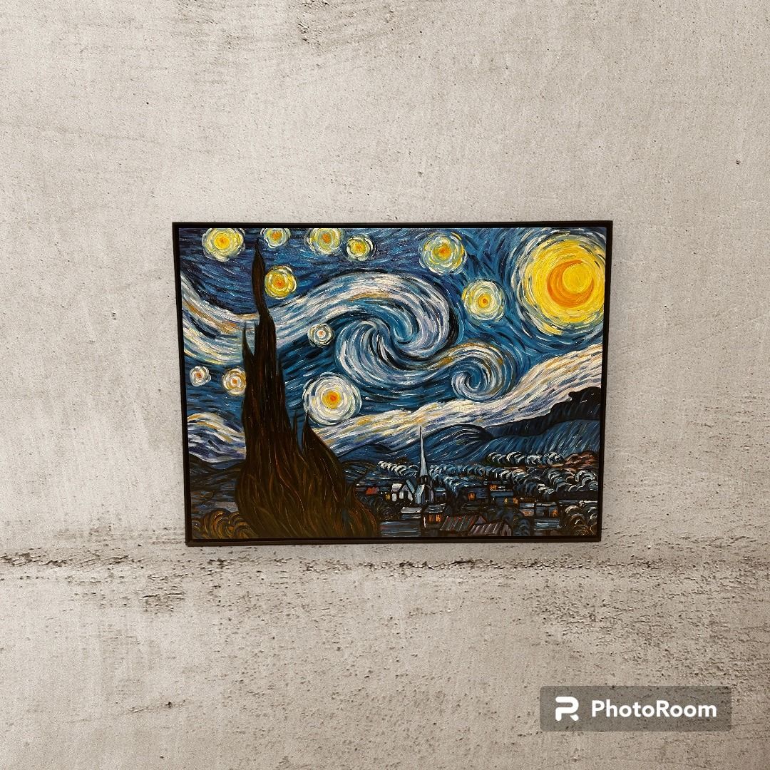 The Starry Night by Vincent van Gogh Oil Painting (80 cm x 60cm) with ...