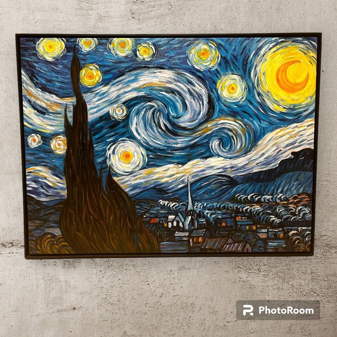 The Starry Night by Vincent van Gogh Oil Painting (80 cm x 60cm) with ...