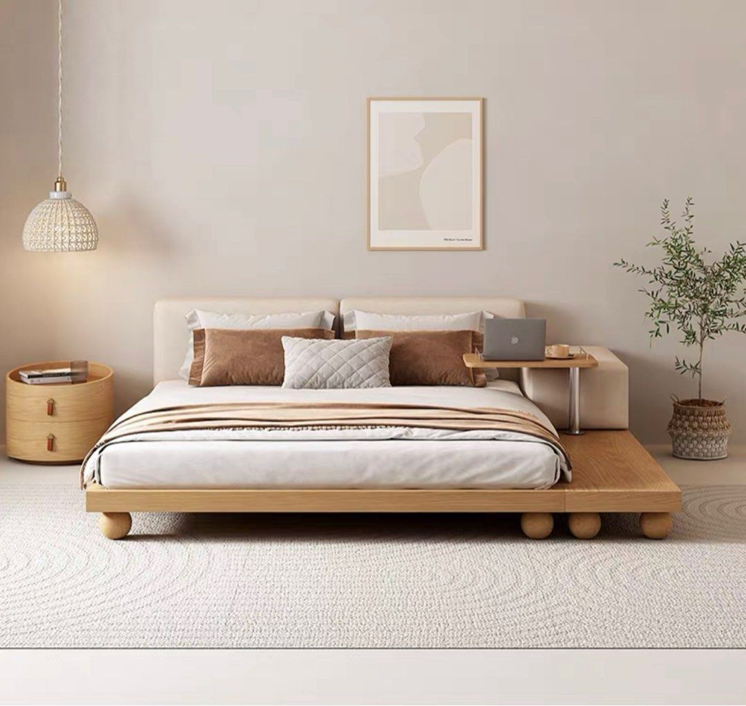 THEER Modern Japandi Bedframe, Furniture & Home Living, Furniture, Bed ...