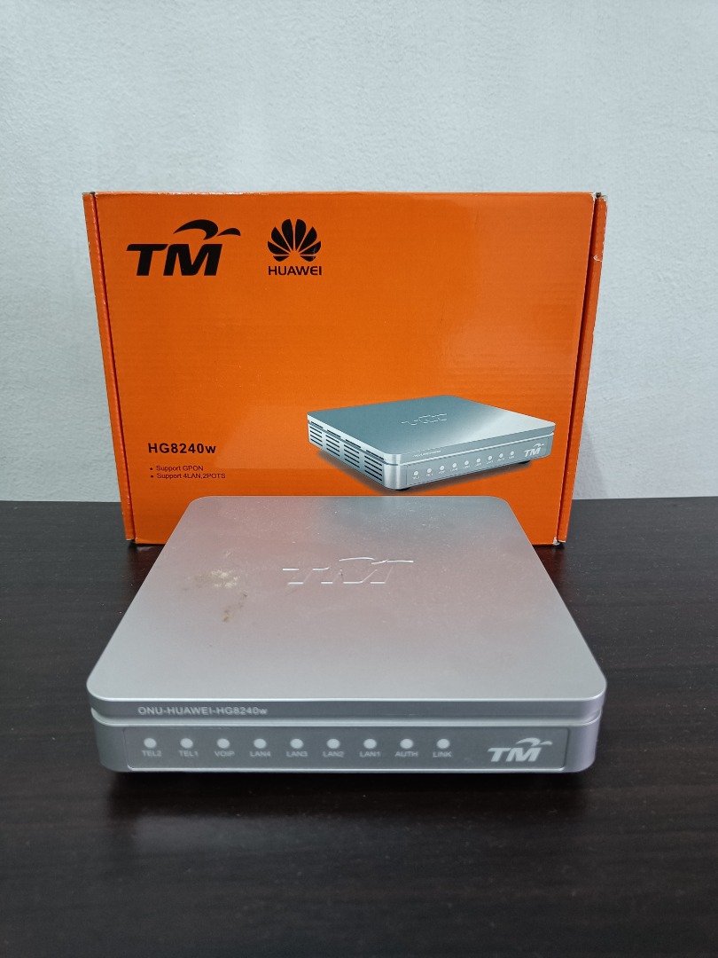 Tm Huawei Hg8240w Gpon Ont Optical Network Terminal Gigabit Fibre Broadband Modem Computers