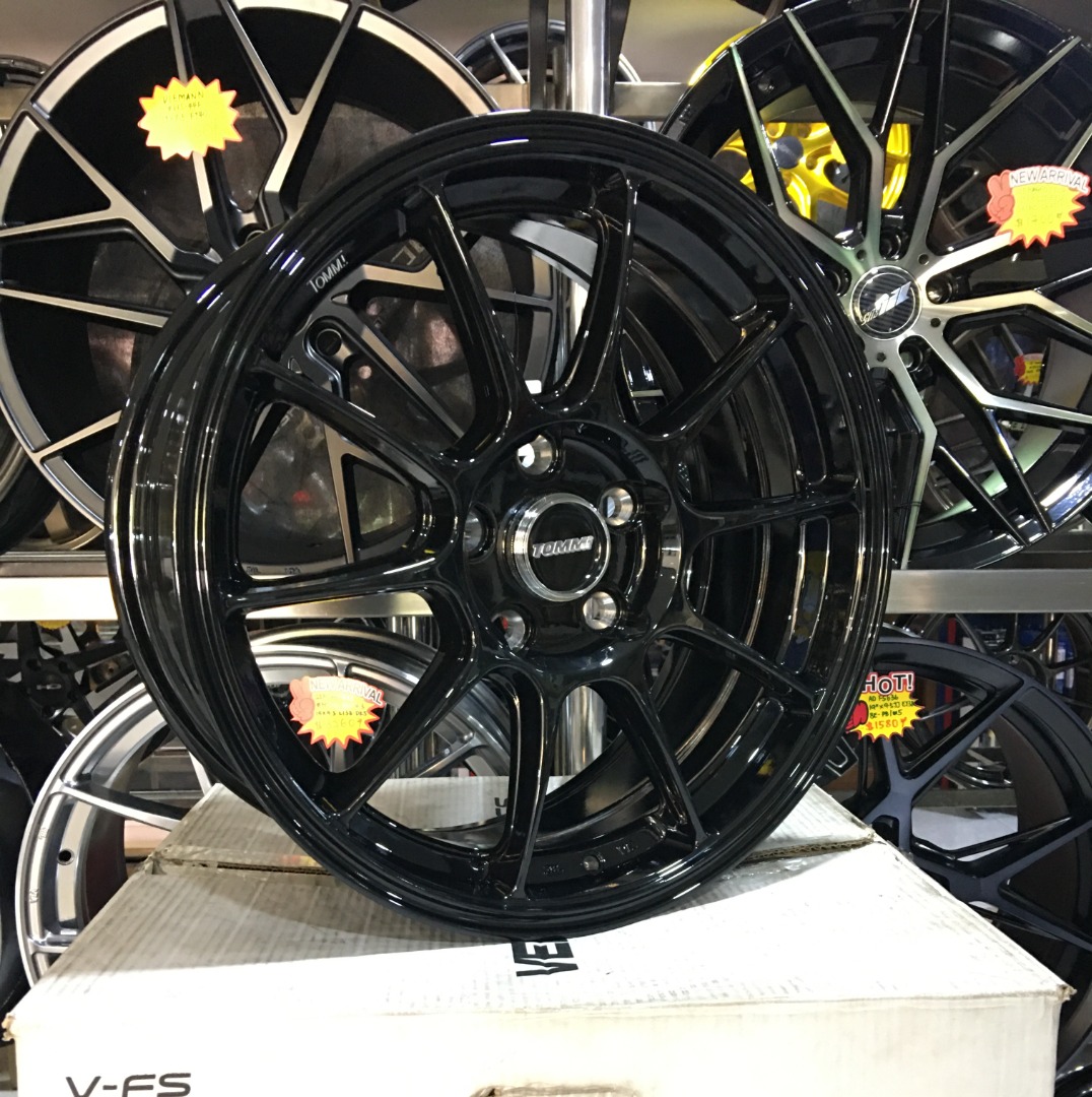 Tommi Rims TMF076 | 17" Flow Forming Wheels - Gloss Black, Car ...