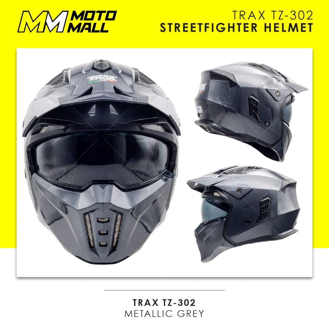 Trax TZ-302 Streetfighter Modular Helmet (PSB Approved), Motorcycles ...