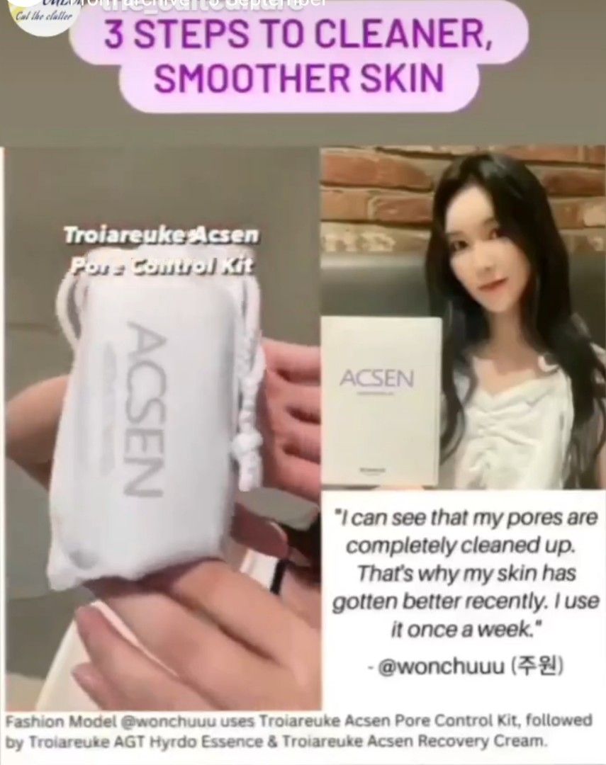 Troiareuke Acsen Pore Control Kit, Beauty & Personal Care, Face, Face Care on Carousell