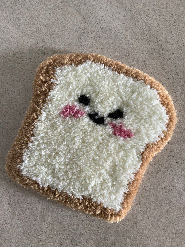 Tufted Bread Toast Coaster, Hobbies & Toys, Stationery & Craft ...