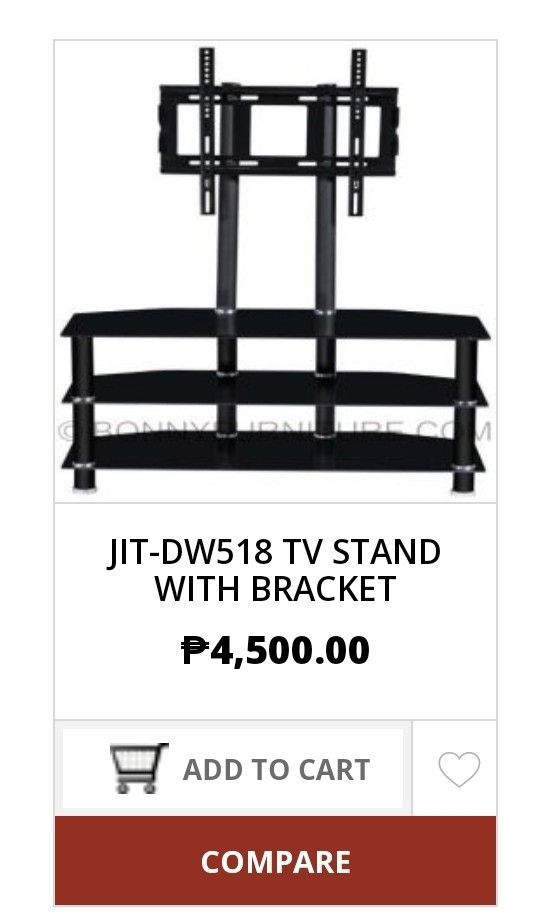 TV Skyworth 38', TV Rack/Stand, Corner Shelf, Side Cabinet Table ...