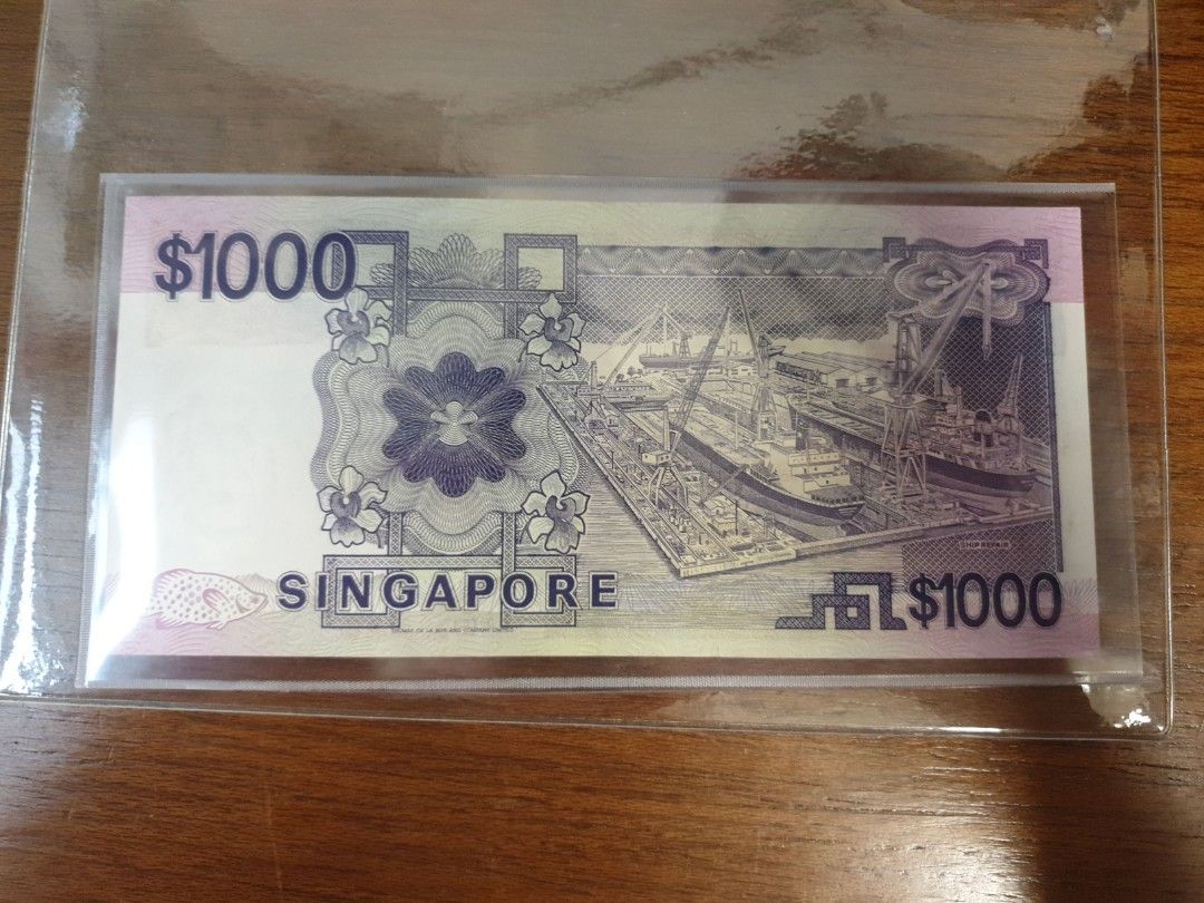 (UNC) Singapore $1000 Ship series note A/4 prefix, Hobbies & Toys ...