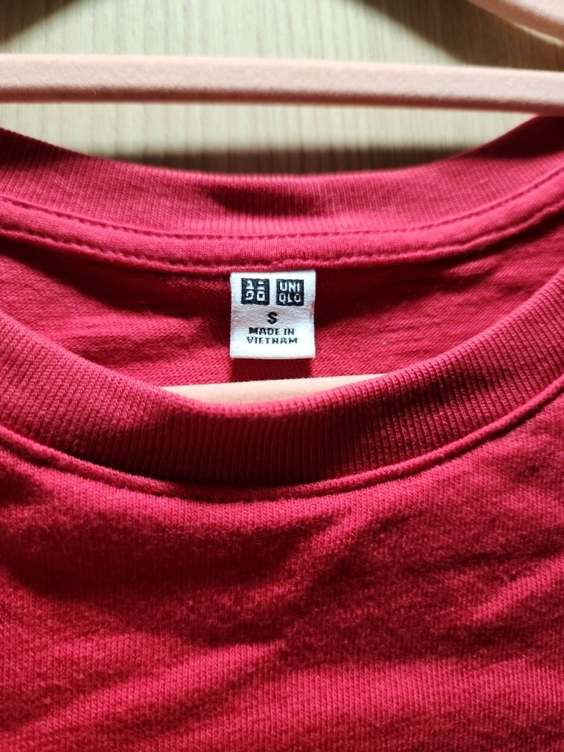 Uniqlo Red Top, Women's Fashion, Tops, Blouses on Carousell