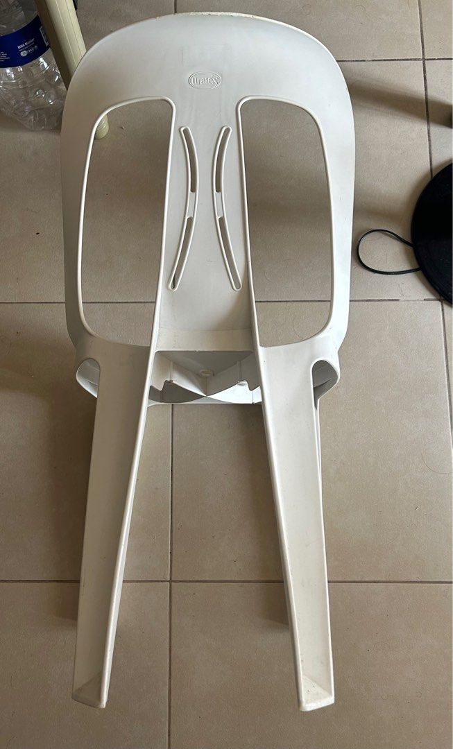 1 Uratex Plastic White Chair Monoblock, Furniture & Home Living ...