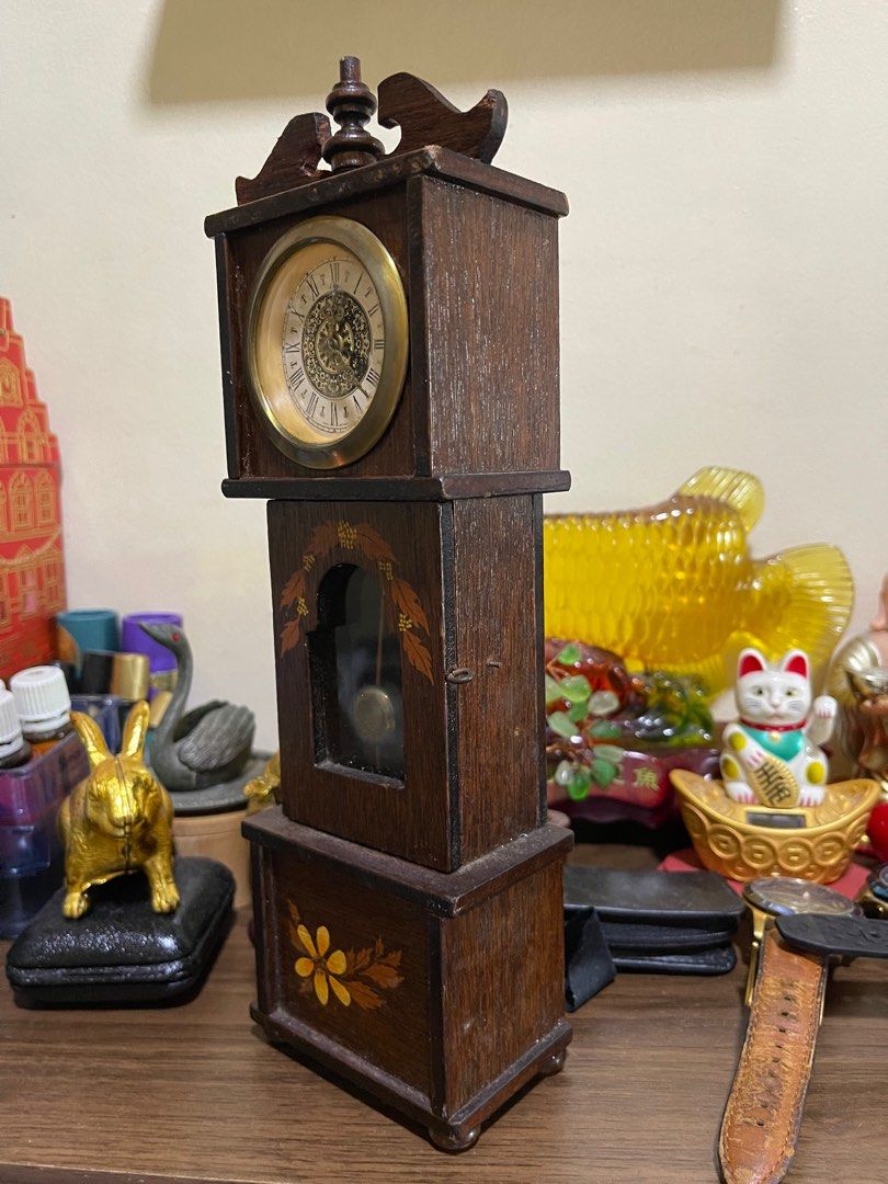 Vintage Gebr Hauser mini grand father’s clock mecedes clock de susi ...