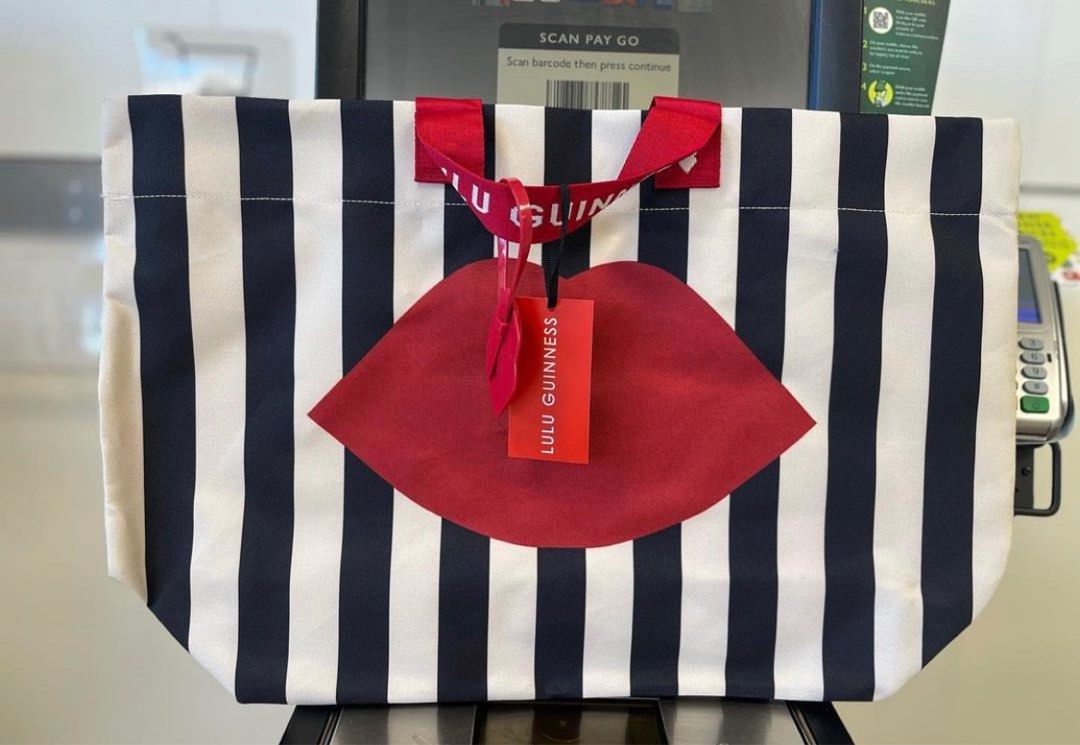 Waitrose x lulu guinness shopping bag / waitrose x lulu guinness tote ...