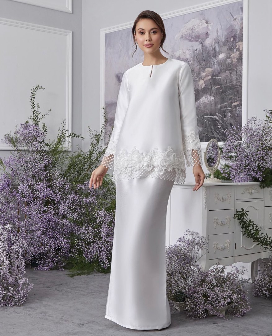 Wanzar Rossie Bride Series 6.0 Kurung Kedah, Women's Fashion, Muslimah ...