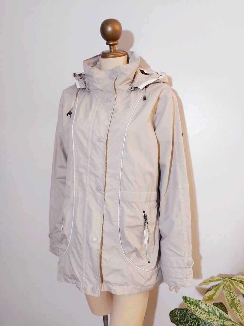 Waterproof Beige Jacket, Women's Fashion, Coats, Jackets and Outerwear ...