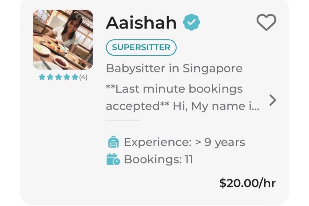 Weekend Babysitter/Nanny (Saturday/Sundays/PHs), Lifestyle Services ...