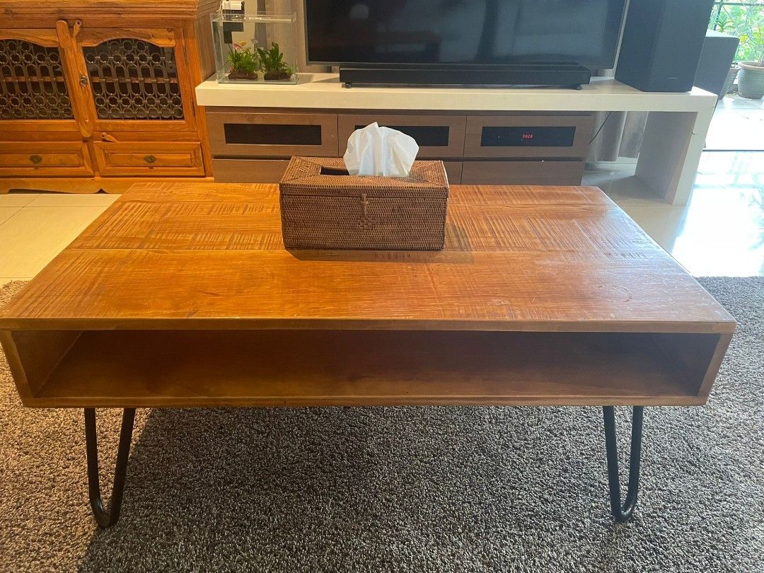 wooden Center Table, Furniture & Home Living, Furniture, Tables & Sets ...