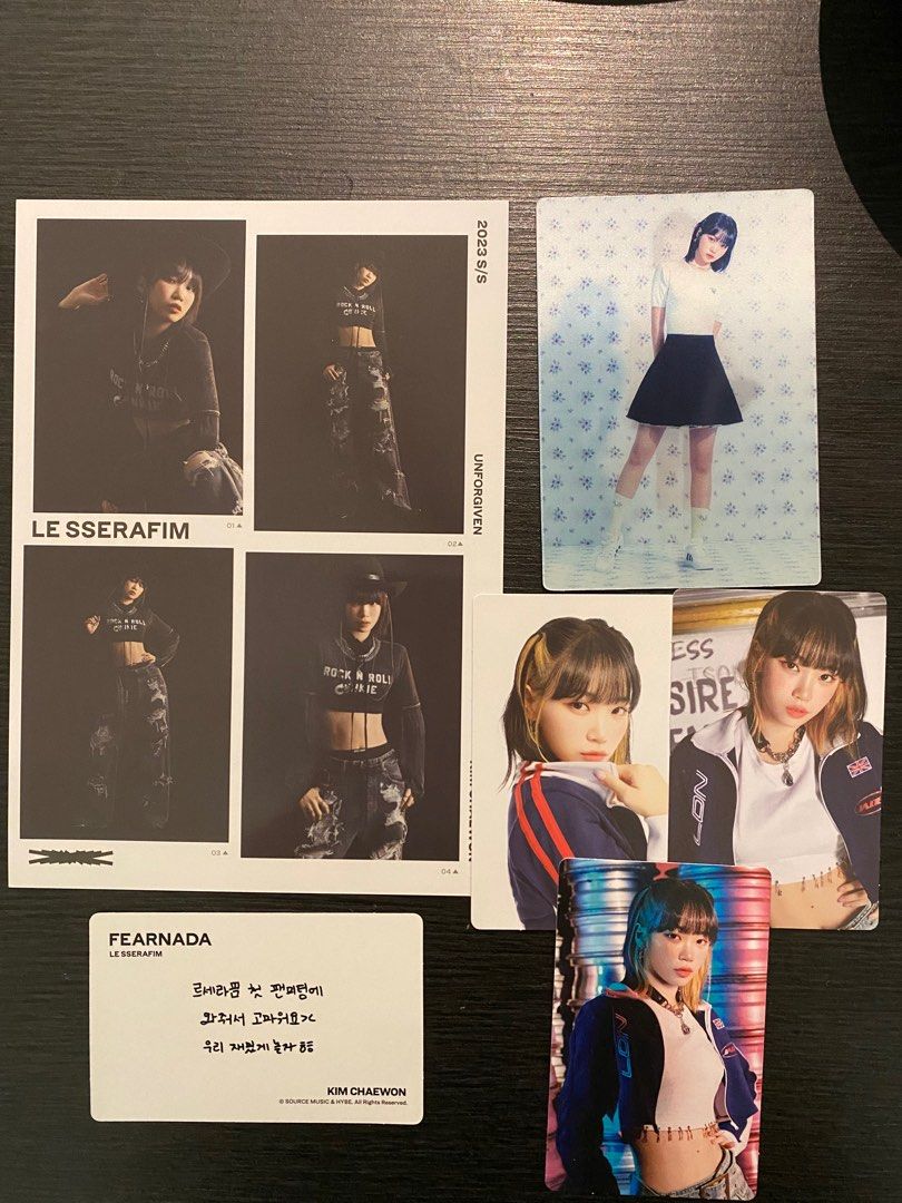 WTS LESSERAFIM LE SSERAFIM ANTIFRAGILE SHOWCASE PC FEARNADA MERCH SET ...