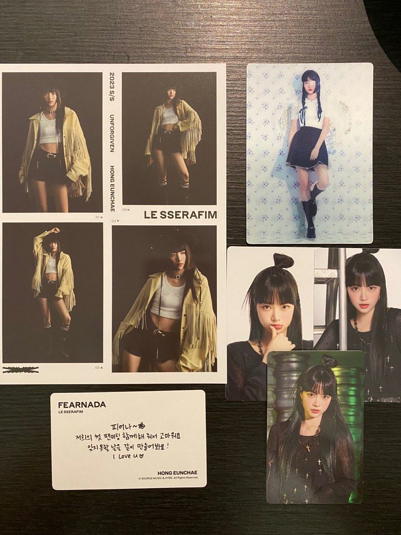 WTS LESSERAFIM LE SSERAFIM ANTIFRAGILE SHOWCASE PC FEARNADA MERCH SET ...