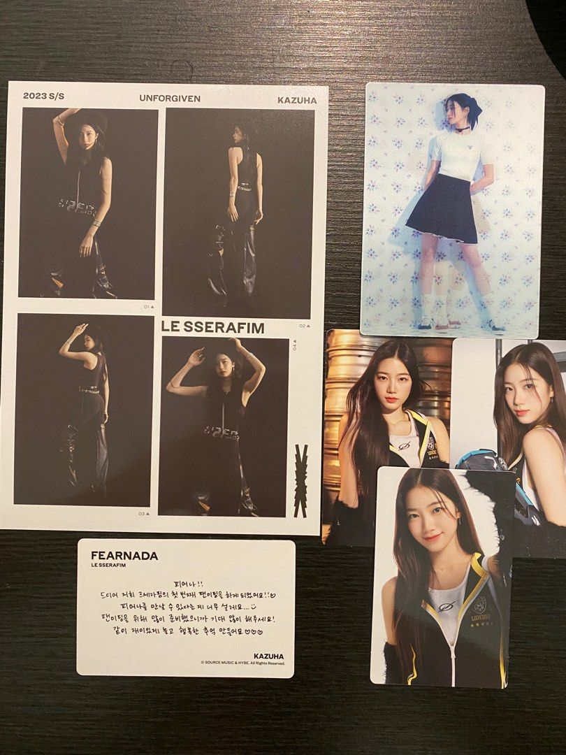 WTS LESSERAFIM LE SSERAFIM ANTIFRAGILE SHOWCASE PC FEARNADA MERCH SET ...