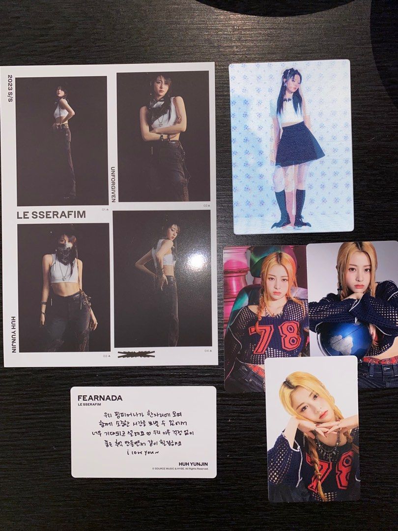 WTS LESSERAFIM LE SSERAFIM ANTIFRAGILE SHOWCASE PC FEARNADA MERCH SET ...