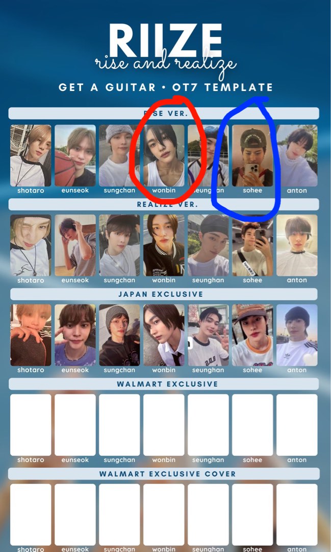 WTT RIIZE DEBUT ALBUM WONBIN PC RISE VERSION, Hobbies & Toys, Memorabilia & Collectibles, K-Wave ...