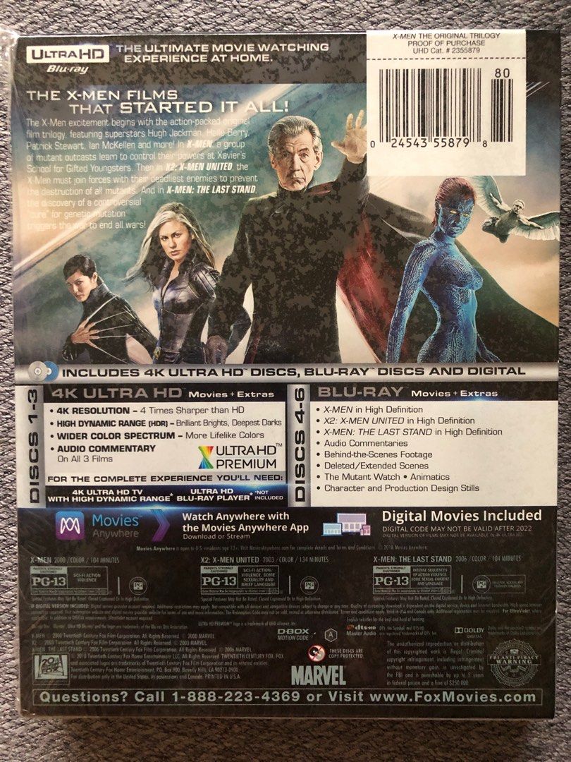 X-MEN 3 FILM COLLECTION 4K UHD BLU RAY, Hobbies & Toys, Music & Media, CDs & DVDs on Carousell