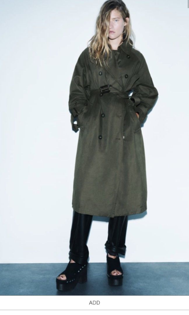 Zara Basic double breasted trench coat, Women's Fashion, Coats, Jackets ...