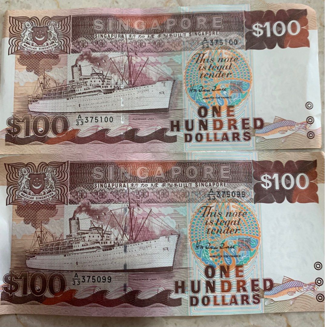 $100 notes (2 pieces in running number), Hobbies & Toys, Memorabilia ...
