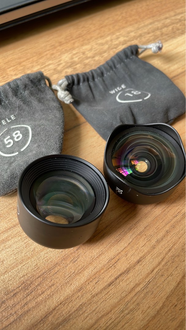 2 Moment Lens (wide and tele v2), Photography, Lens & Kits on Carousell