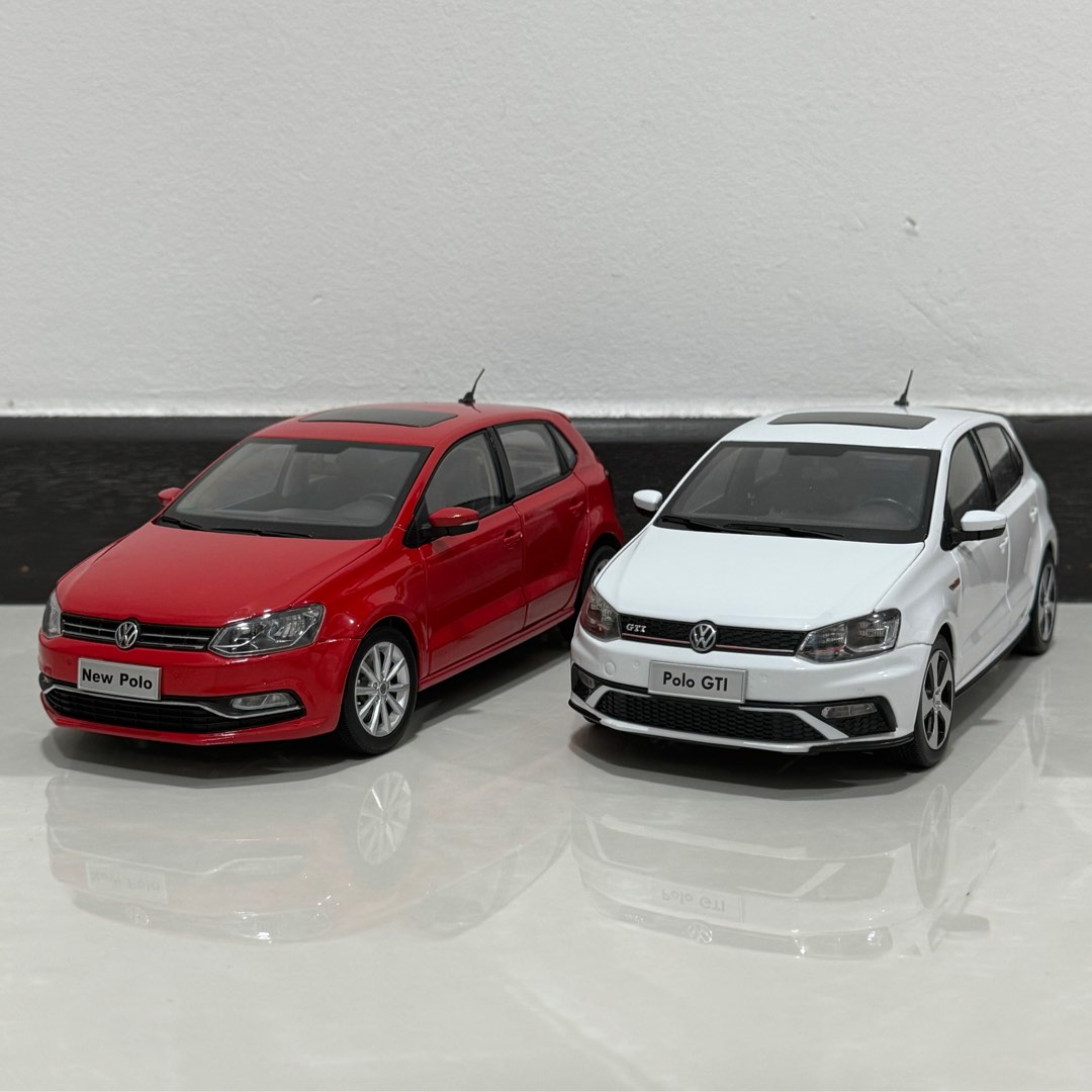 [$60 EACH] 1:18 Volkswagen Polo (Red), Volkswagen Polo GTI (White ...