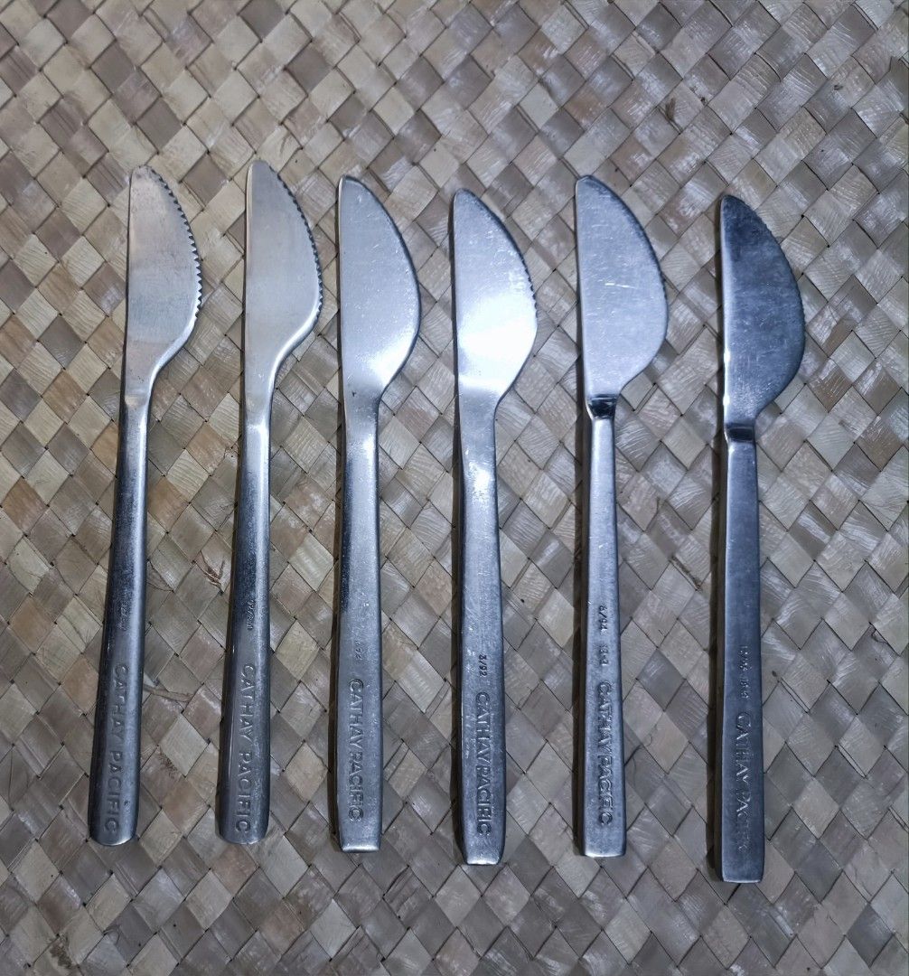 90s Vintage Cathay Pacific Butter Knives, Furniture & Home Living ...